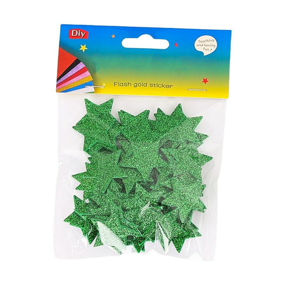 60PCS Sparkling Sticker Star Shape Glittered Sticker Adhesive Star ...