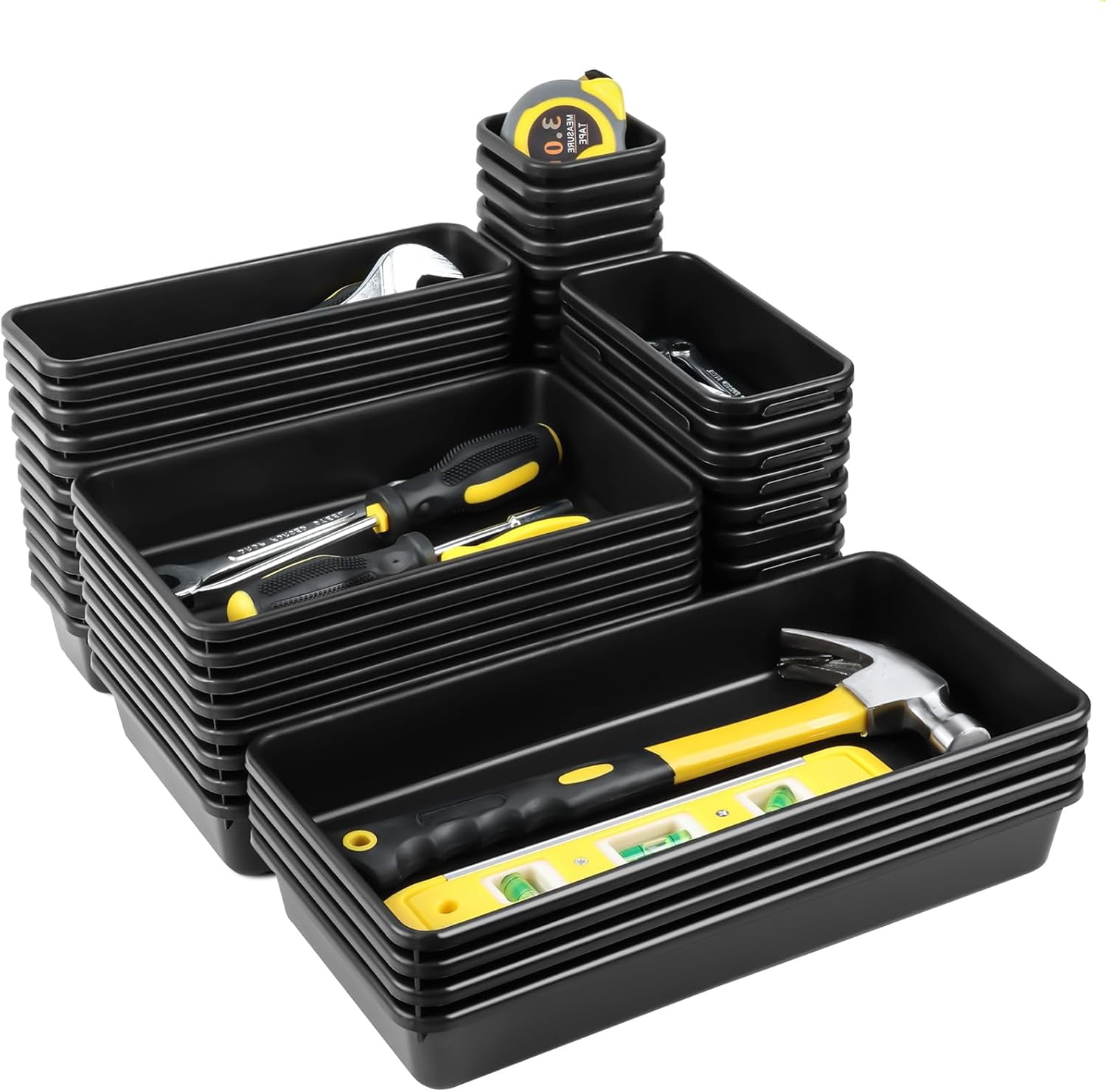 60PCS Tool Box Organizer Tray Divider, More Large Sizes-5 Sizes Desk ...