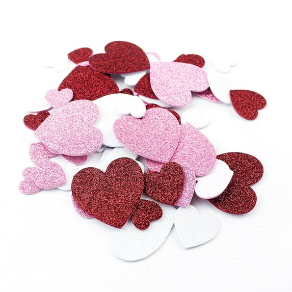 60PCS Valentine’s Day Glitter Foam Stickers, Adhesive Irish Holiday ...
