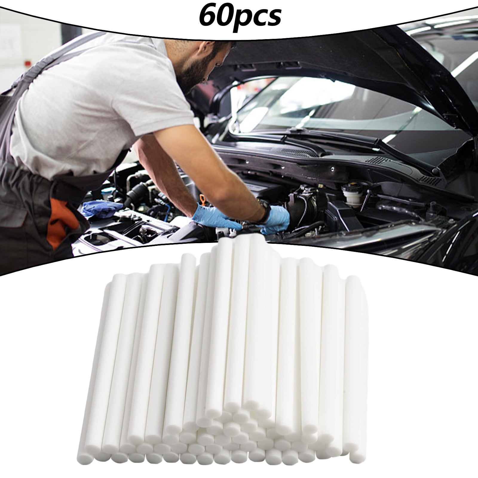 60Pcs 120X8 Mm Humidifier-Cotton Filter Refill Sticks Car Diffuser ...