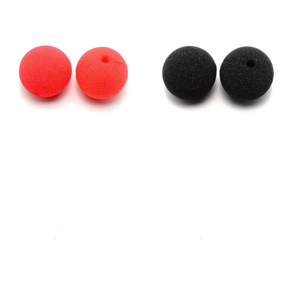 60Pcs 2 Style Sponge Craft Noses for Dolls Makings Half Hole Round ...