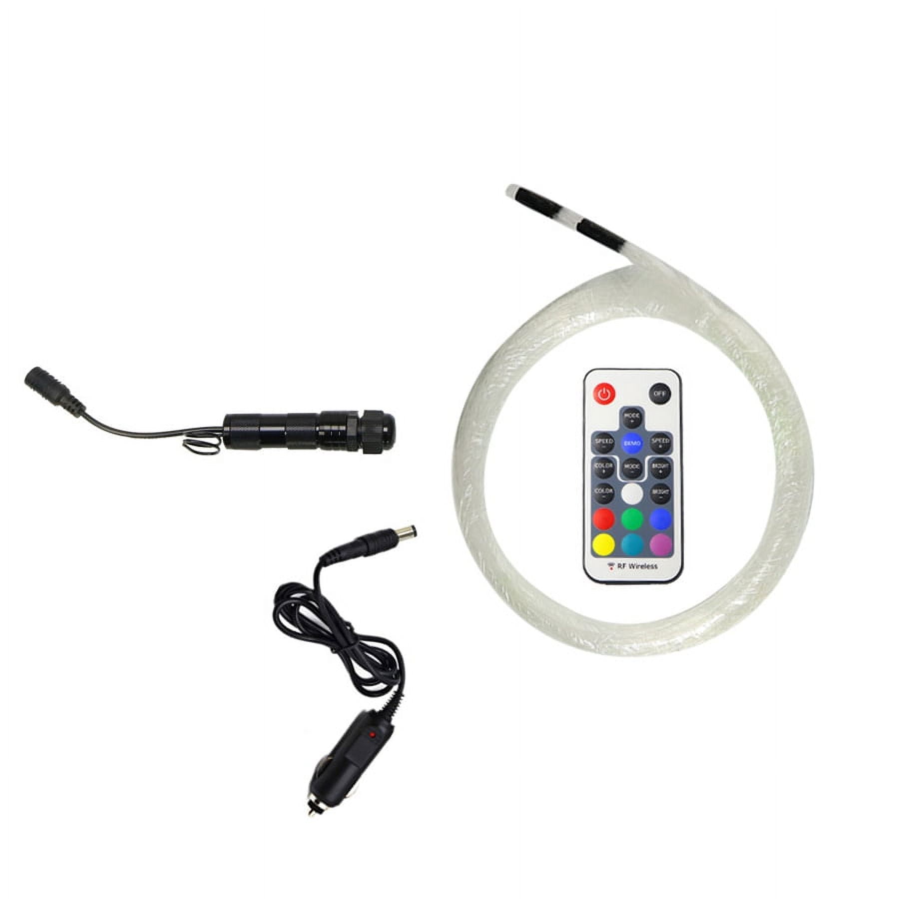 60Pcs 2M Fiber Optic Star Light Kit RGB Car Headliner Roof Ceiling LED ...