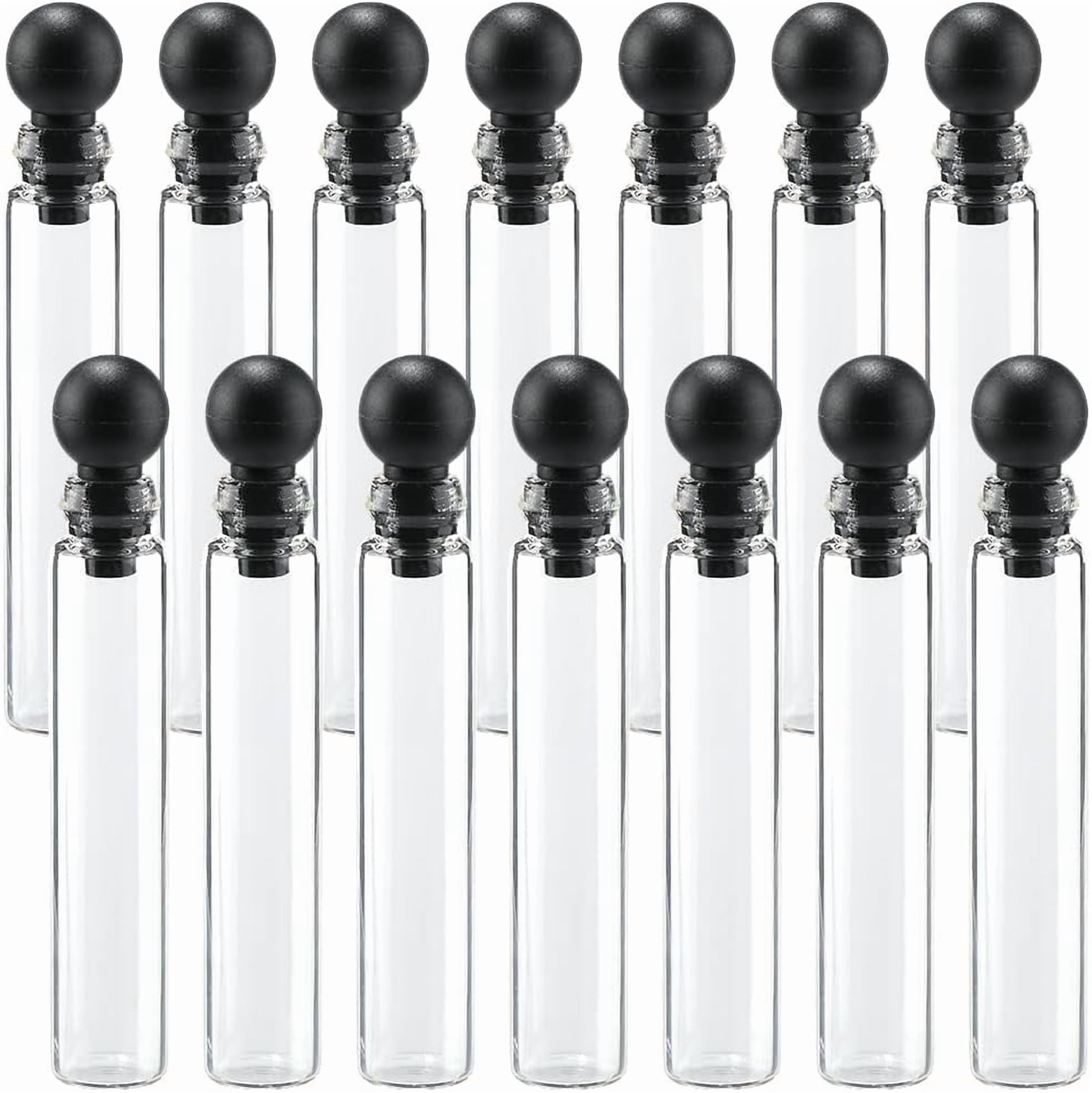 60Pcs 2ml Perfume Sample Bottles Glass Travel Tube with Plug Small ...