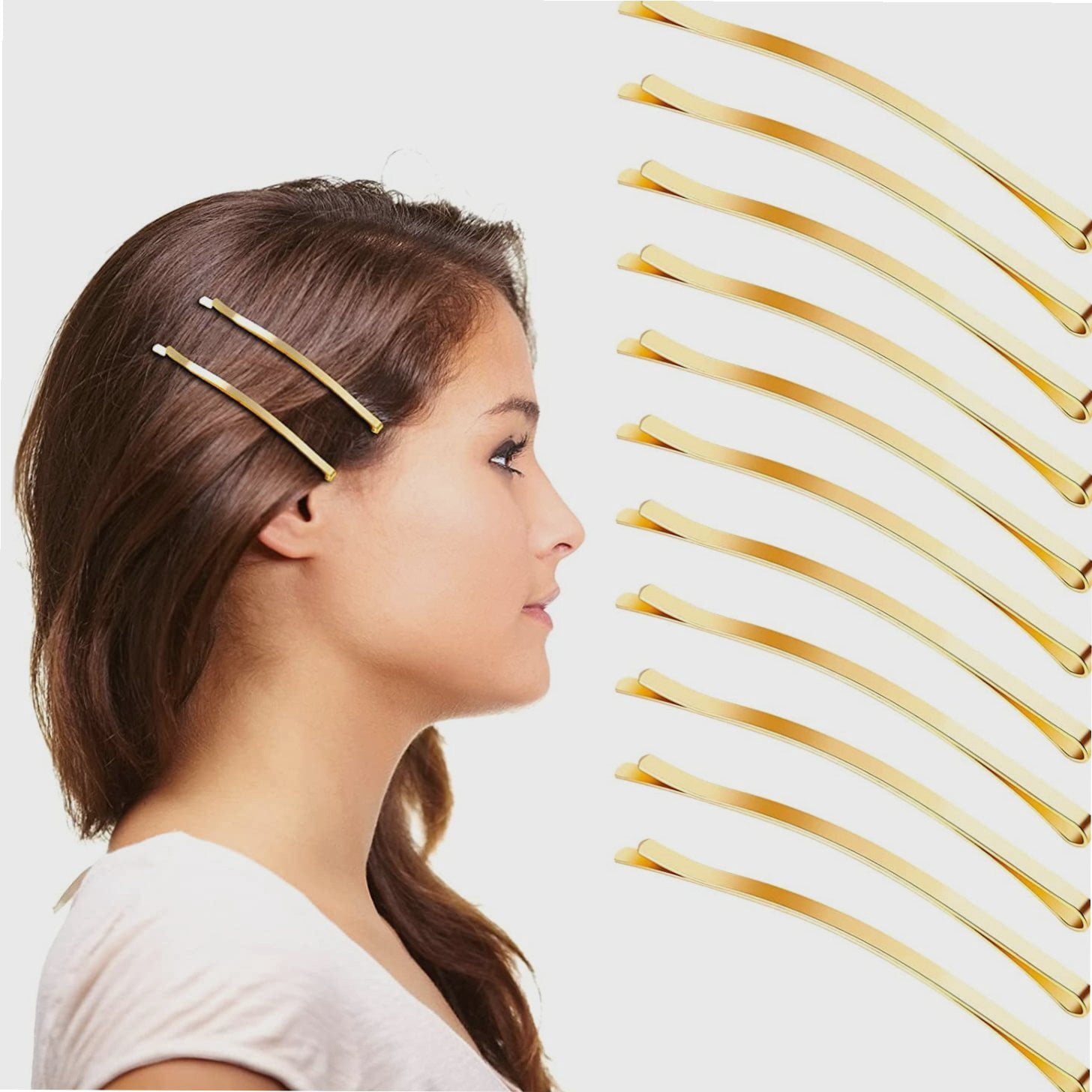 60Pcs 3.35 Inch Gold Jumbo Bobby Pins Gold Hair Pins large bobby pins ...