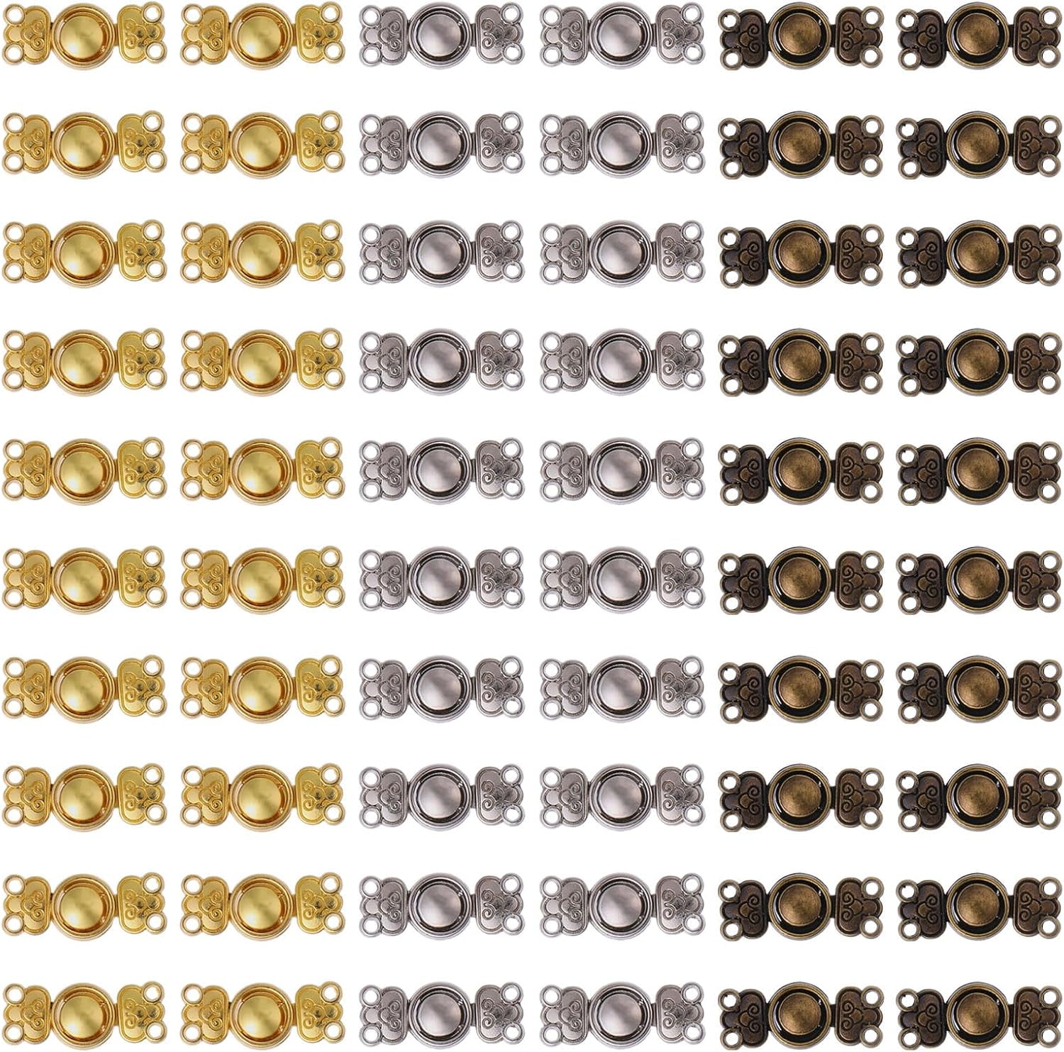 60Pcs 3 Colors Mini Buckles Handmade Sewing Mini Buckle Cloth Slide ...