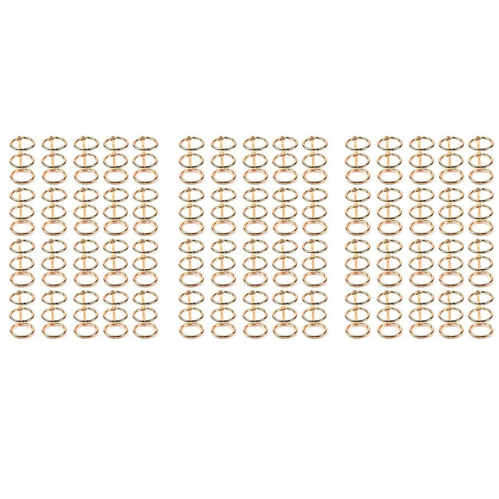 60Pcs 3 Ring Gold Book Rings Leaf Binders Office Book Rings Snap Split ...