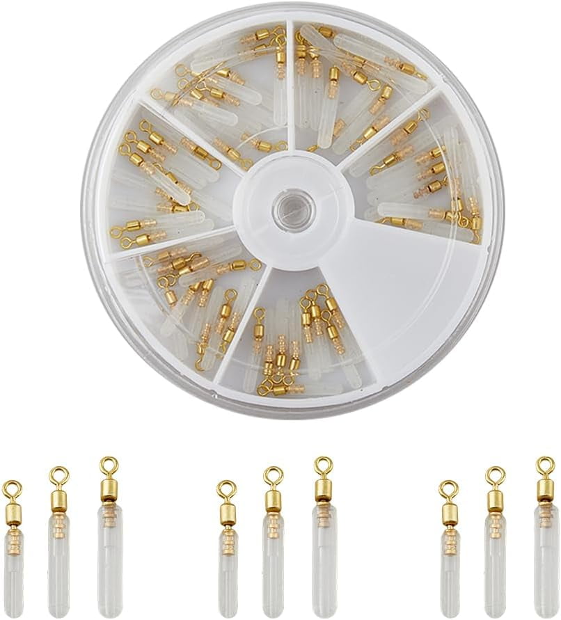 60Pcs 3 Sizes Clear Fishing Block Drift Rotation Floats Silicone ...