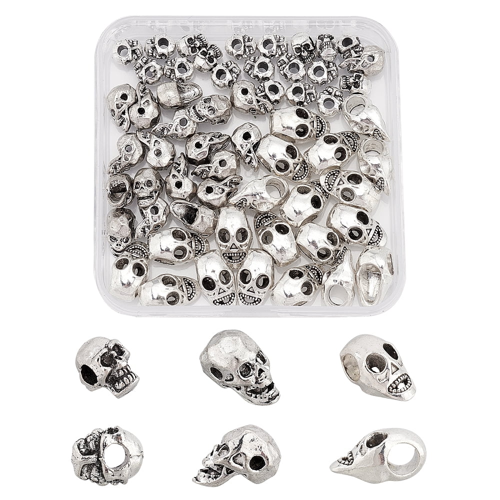 60Pcs 3 Style Tibetan Style Zinc Alloy Spacer Beads Bronze 7.5~15x5.5 ...