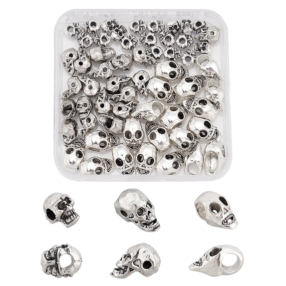 60Pcs 3 Style Tibetan Style Zinc Alloy Spacer Beads Bronze 7.5~15x5.5 ...