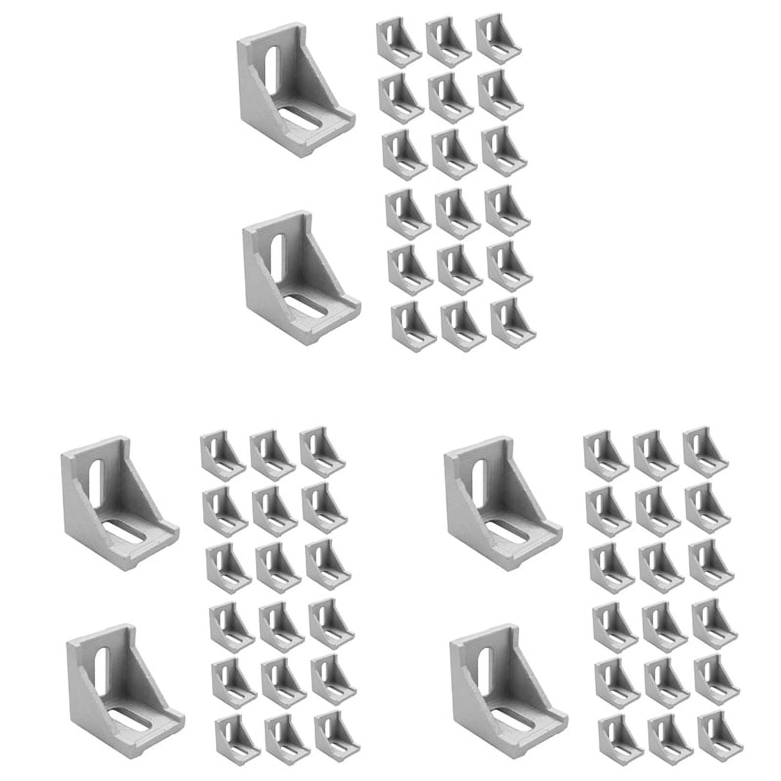60Pcs 4040 Aluminum Corner Brackets Corner Fitting Angle 40 x 35 ...