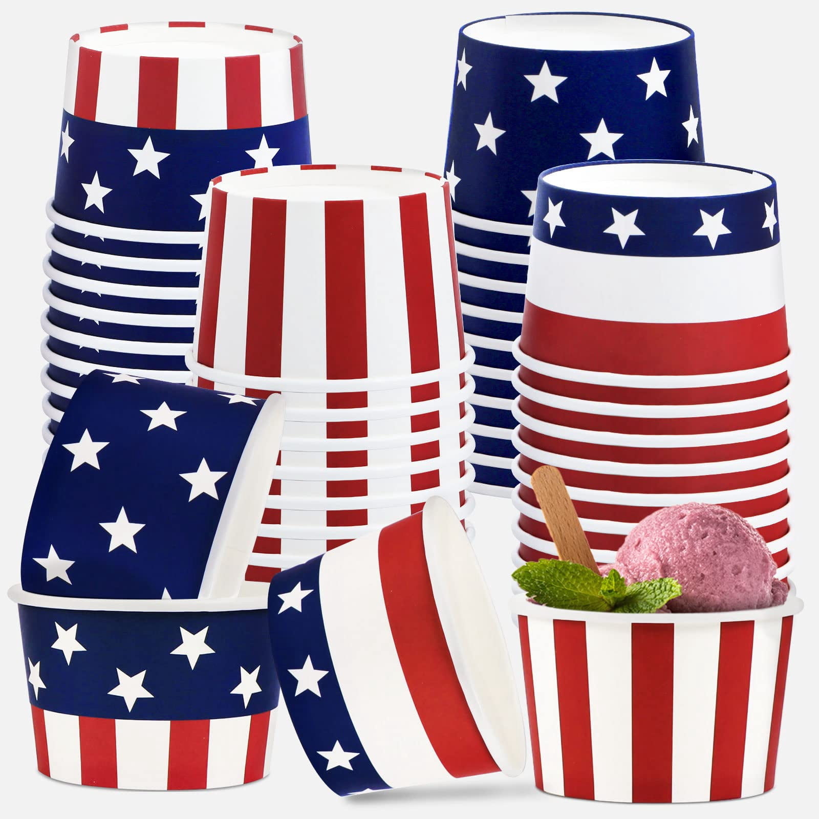 60Pcs 4th of July RRF12 Independence Day Decorations Cups Bowls ...