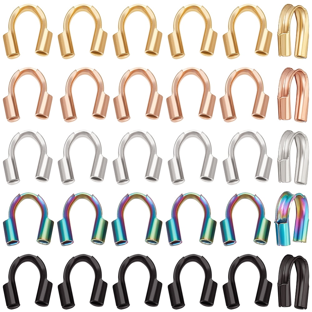 60Pcs 5 Colors 316 Stainless Steel Wire Guardian U Shape Wire Guard ...