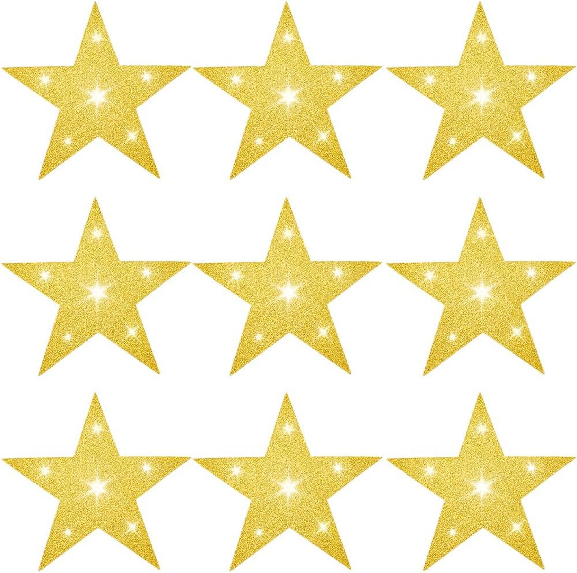 60Pcs 5 Inch Gold Star Cutouts Large Cardboard Stars Five Star Cutouts ...