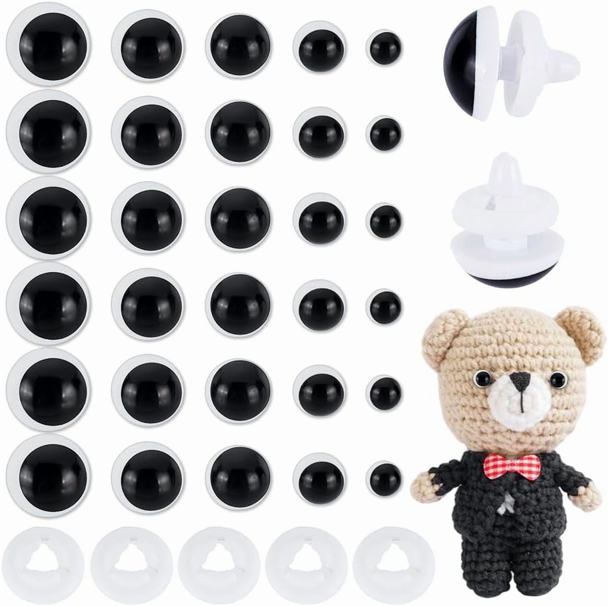 60Pcs 5 Styles Plastic Craft Doll Eye Stuffed Toy Eye for DIY Doll Toys ...