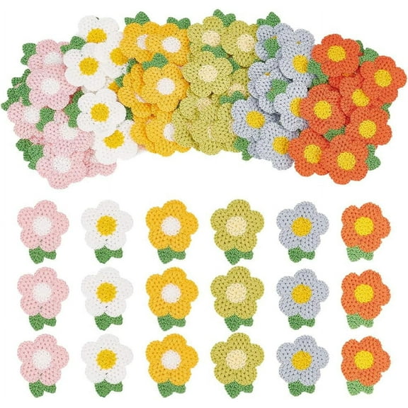 10Pcs 5 Colors Peony Flower Embroidered Appliques Long Floral Repair ...