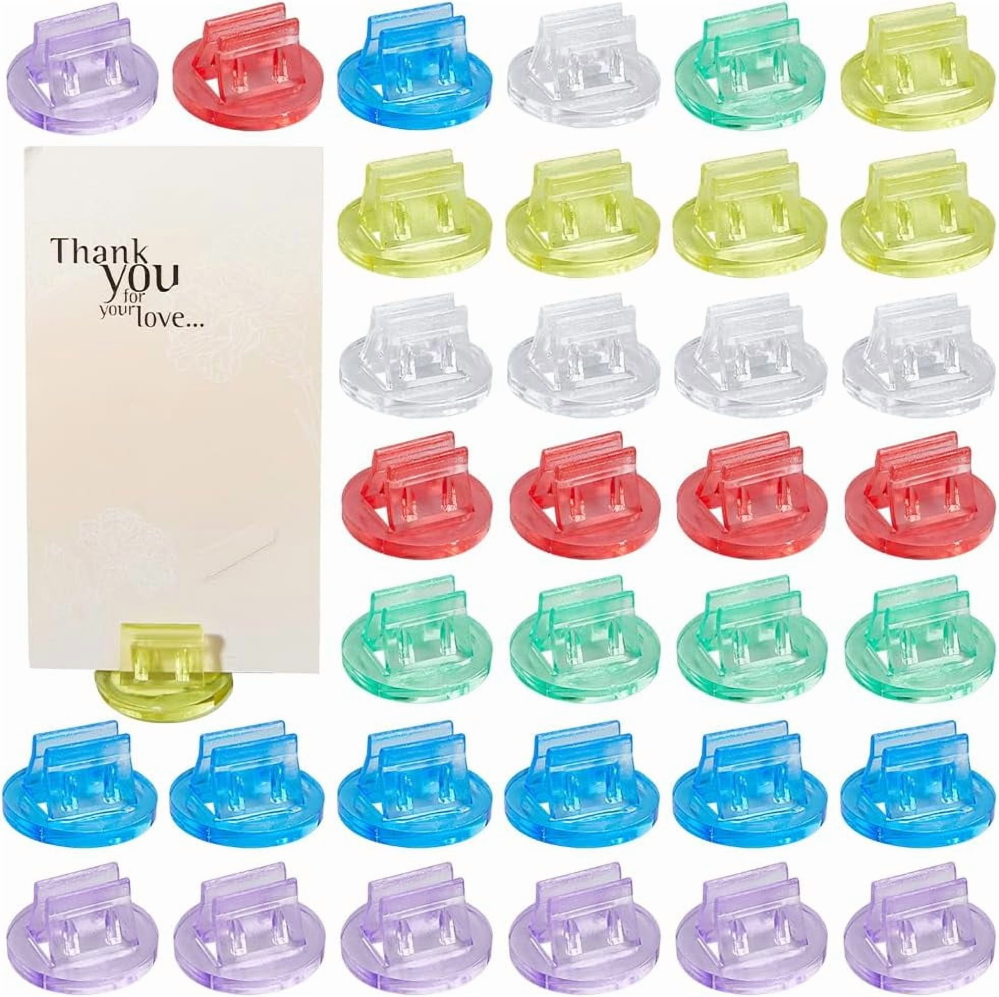 60Pcs 6 Colors Game Card Stands Translucent Plastic Card Holders Paper ...
