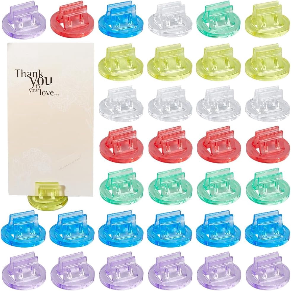 60Pcs 6 Colors Game Card Stands Translucent Plastic Card Holders Paper ...