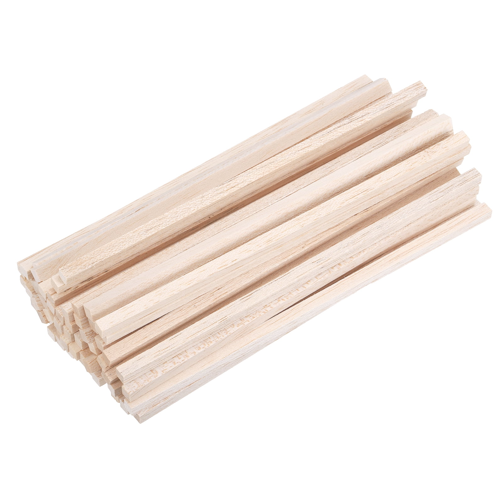 60Pcs 8'' x 1/4'' Square Wood Dowel Rods Wooden Dowel for Crafting ...