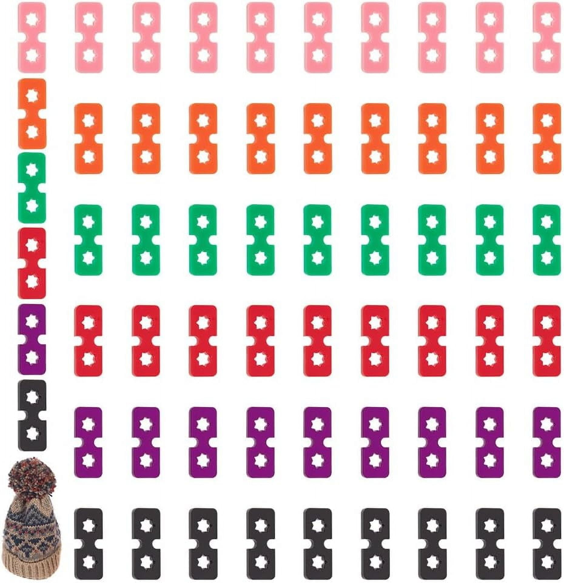 60Pcs Acrylic Buttons for Hats 6 Colors Knitted Hat Making Fastener ...