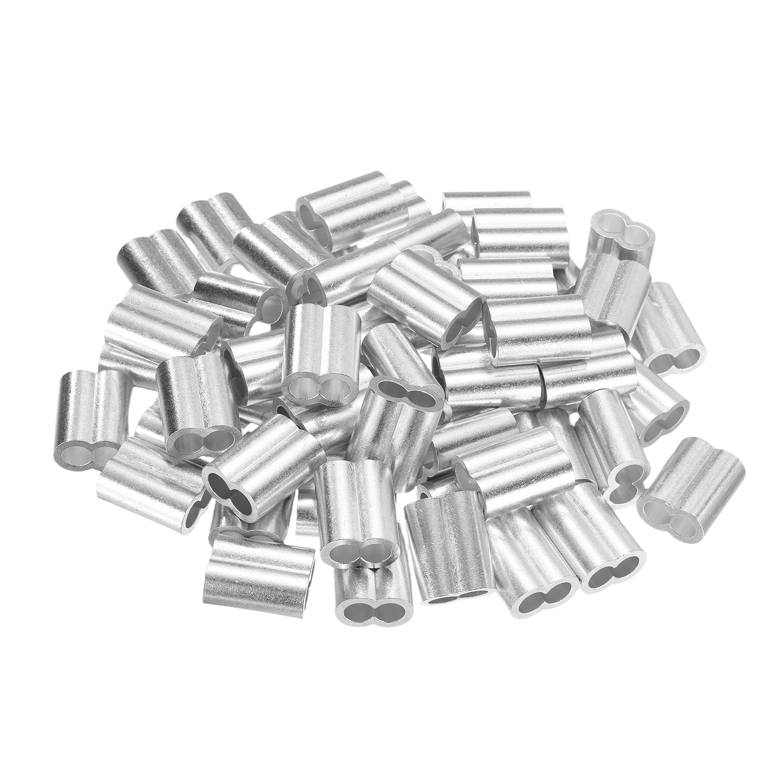 60Pcs Aluminum Crimping Loop Sleeve for 5/16" Diameter Wire Rope ...