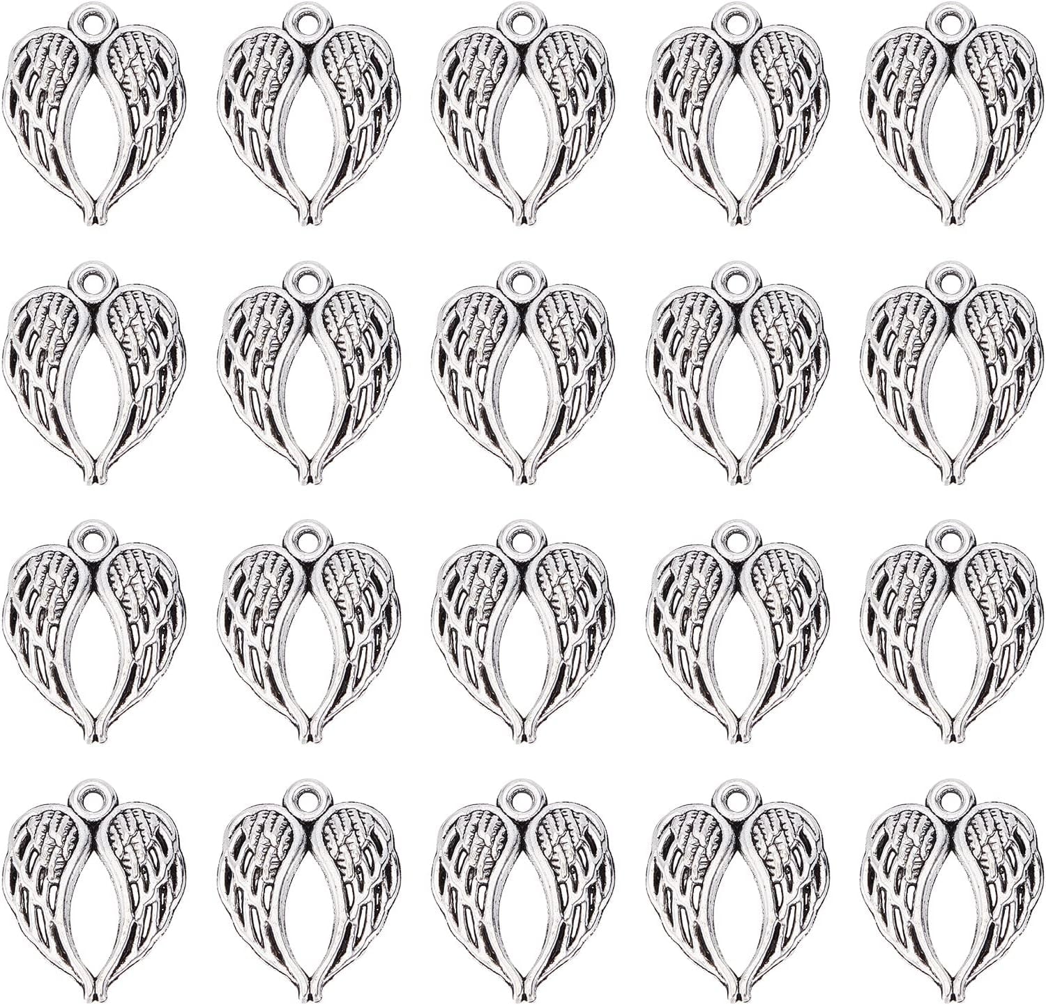 60Pcs Angel Wing Charms Fairy Wings Charms Guardian Angel Charm Fairy ...