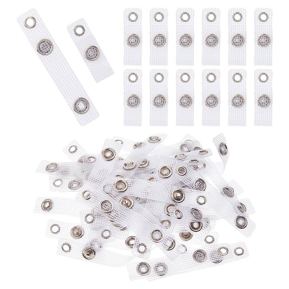 60Pcs Badge Holder Straps Work Badge Straps Plastic ID Badge Straps PVC ...