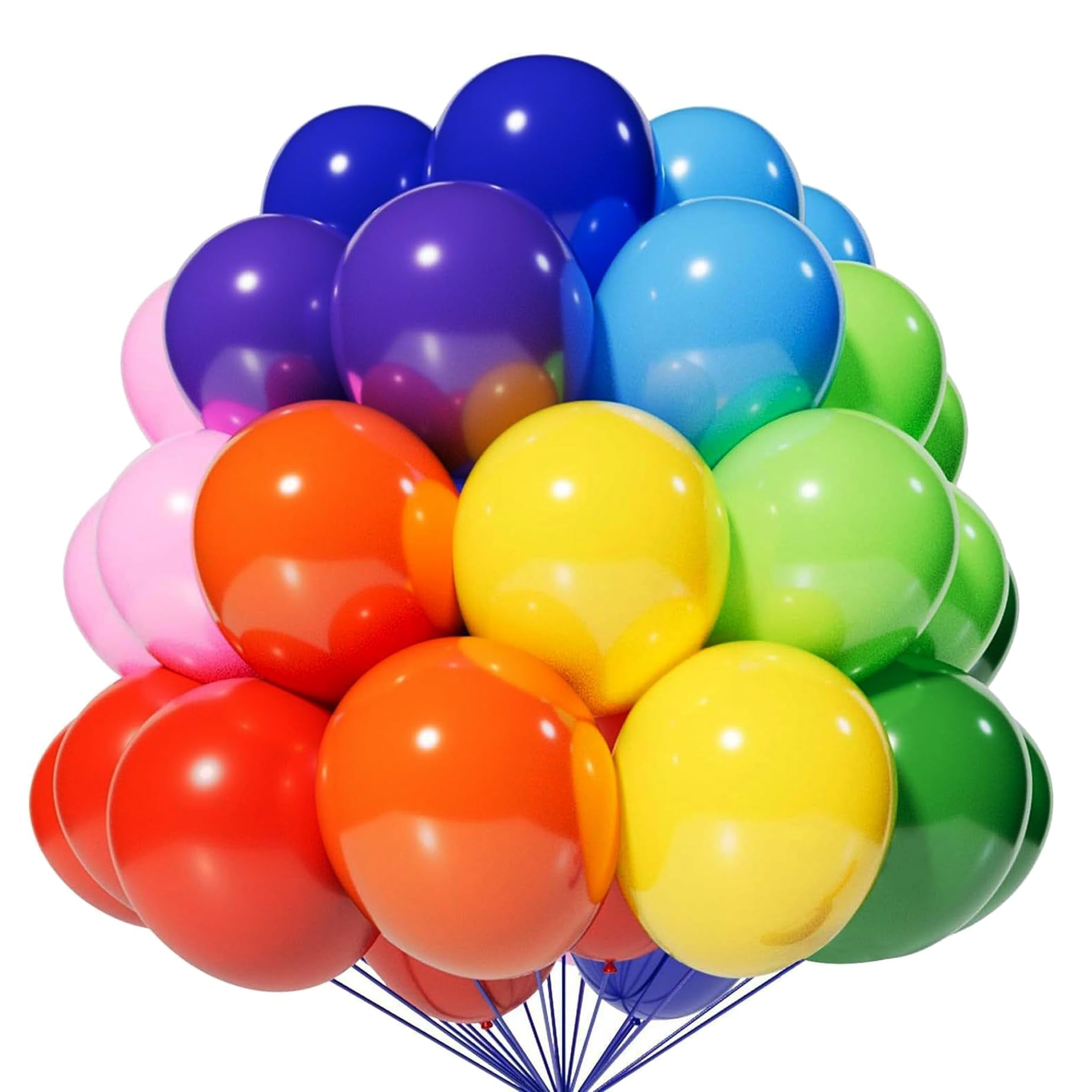 60Pcs Balloons Assorted Color,10 inch Round Color Latex Balloons for ...