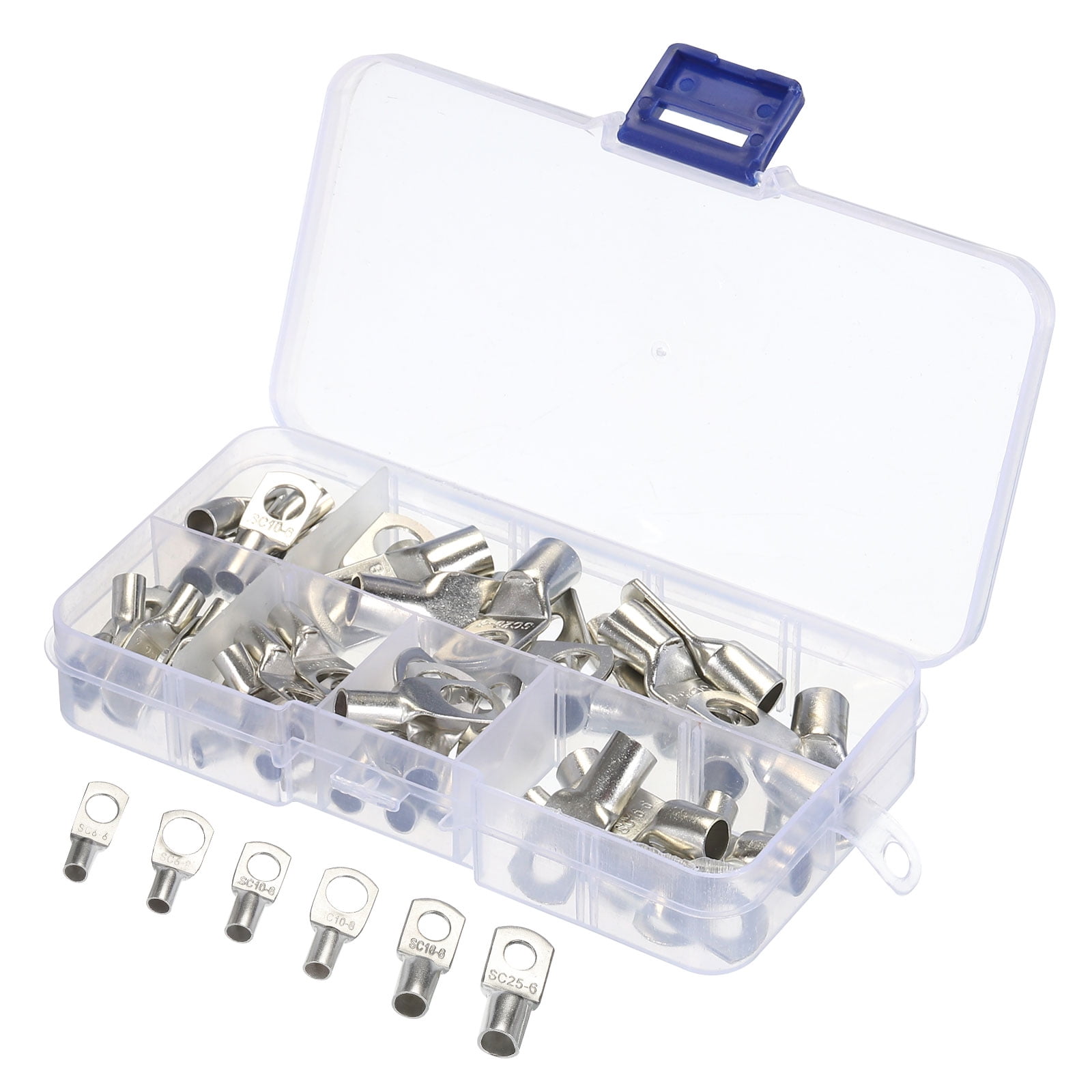 60Pcs Battery Terminal Connectors Cable Ends Used on AWG 12 10 8 6 4 ...