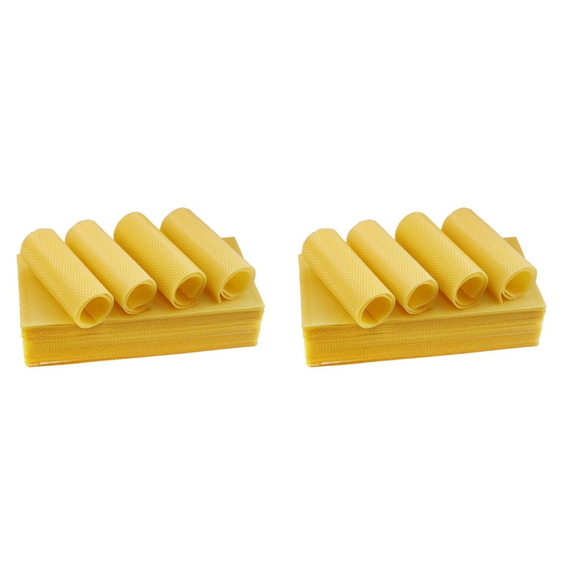 60Pcs Bee Hive Foundation Sheets, Deep Beeswax Foundation Sheets for ...