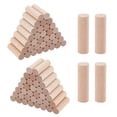 60Pcs Beech Wood Craft Sticks Round Wooden Sticks for Model Building ...