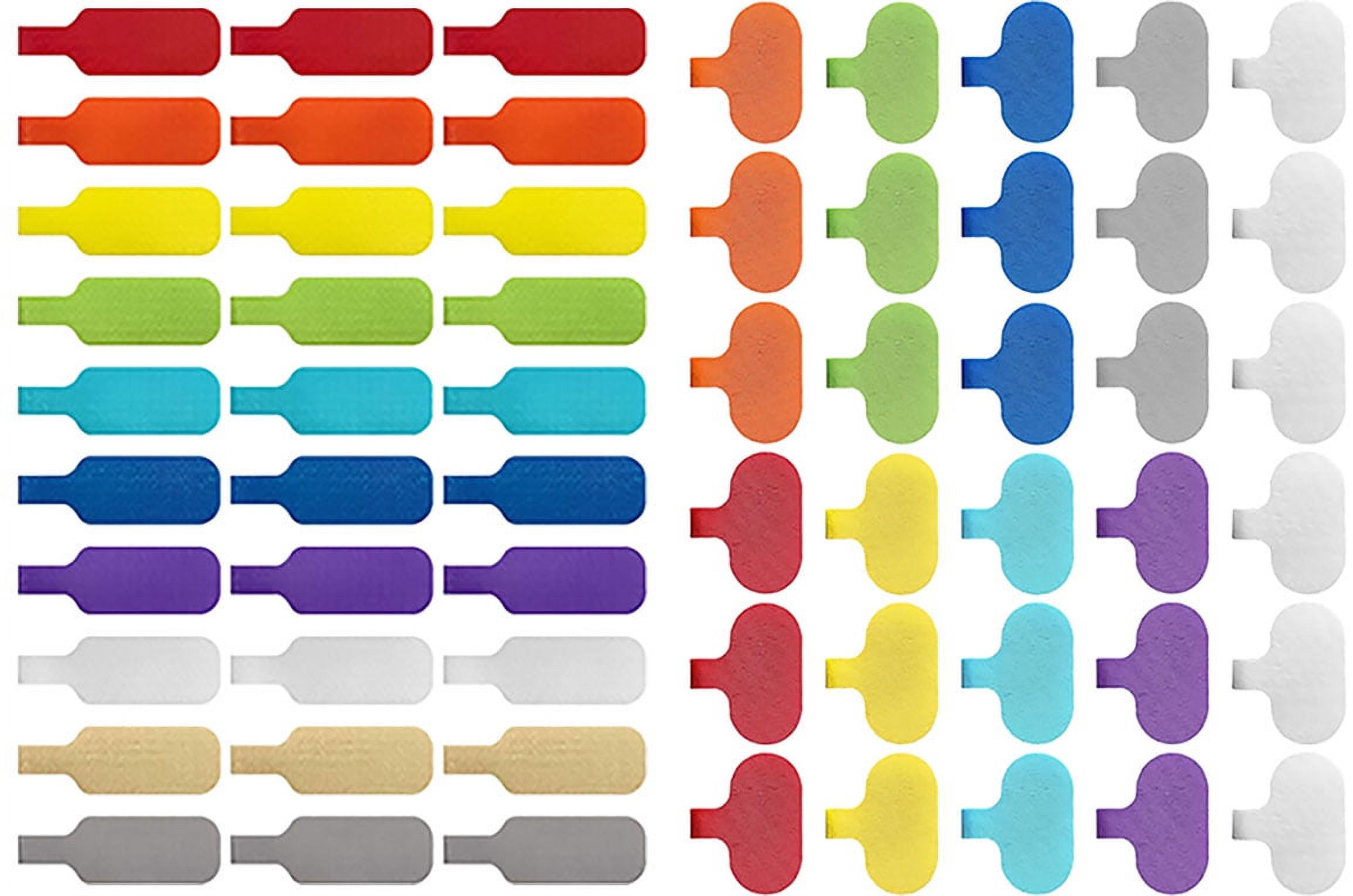 60Pcs Cable Labels, Multi-Color Label Tags, Reusable Wire Label ...