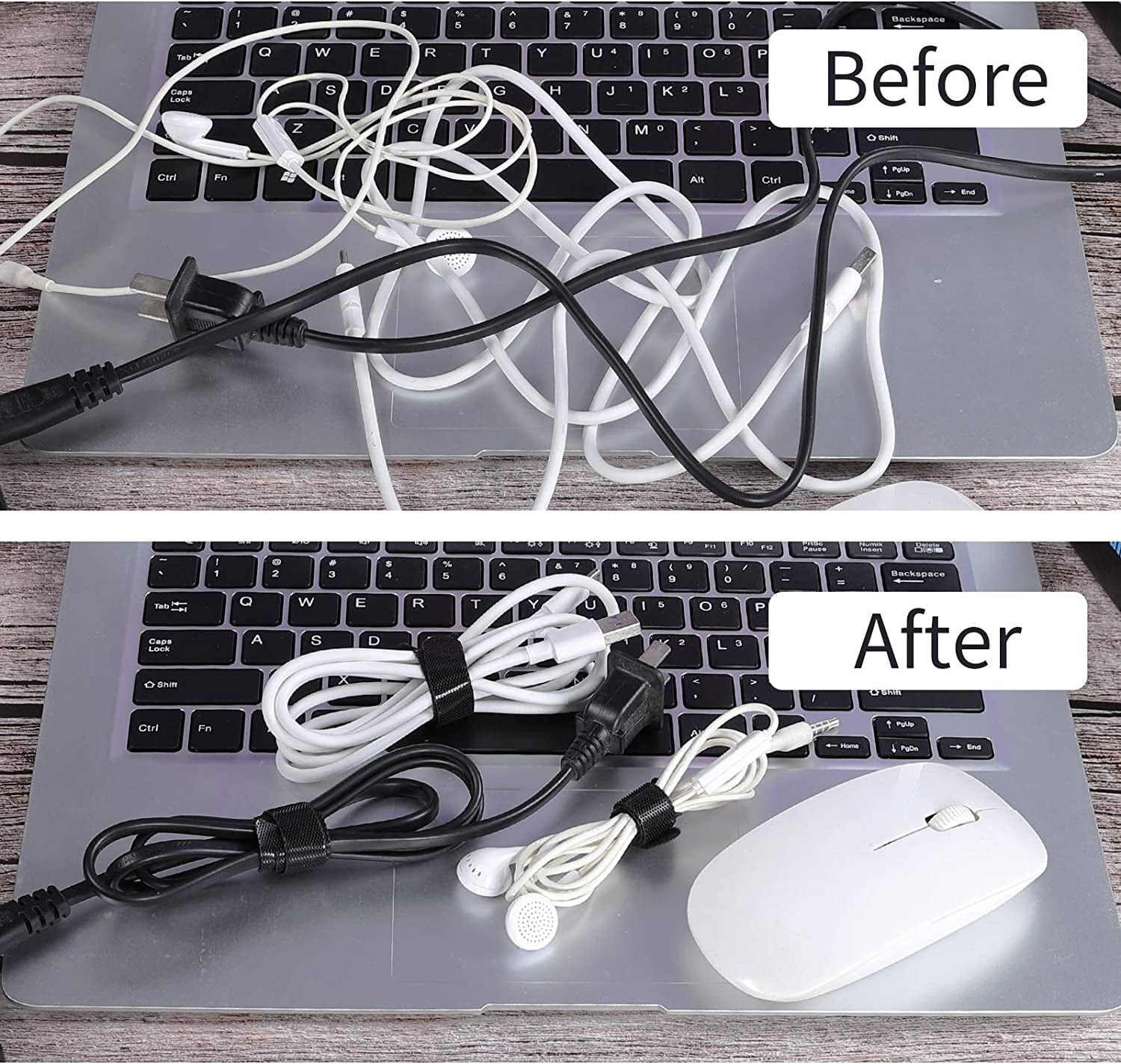 60Pcs Cable Ties, Black Zip Ties, 6 Inches Reusable Adjustable Cord ...