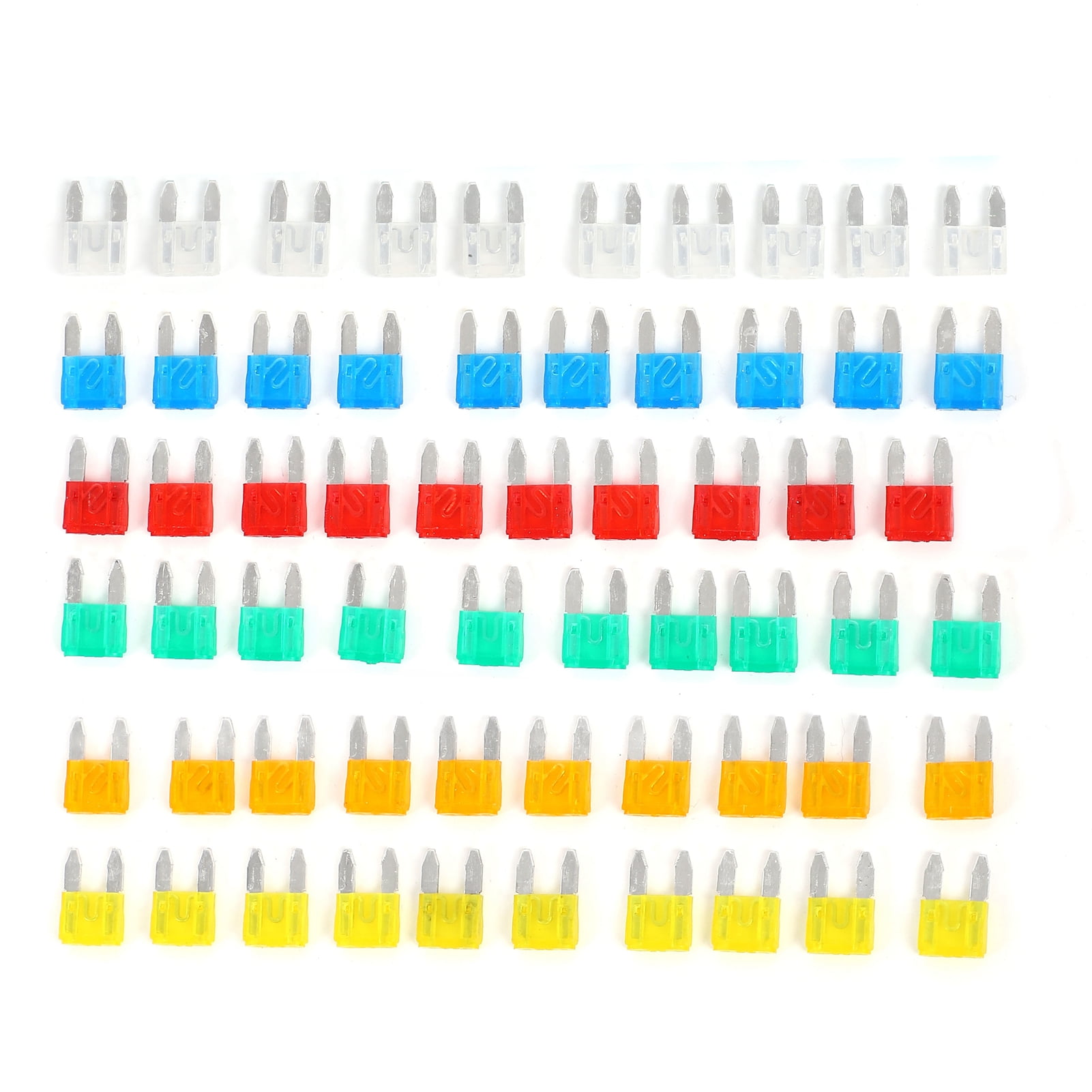 60Pcs Car Fuses, Mini Plastic Silver Blade Type, Car Interior Parts ...