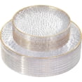 60Pcs Clear Plastic Plates,Clear Disposable Plates With Gold Rim,Heavy ...