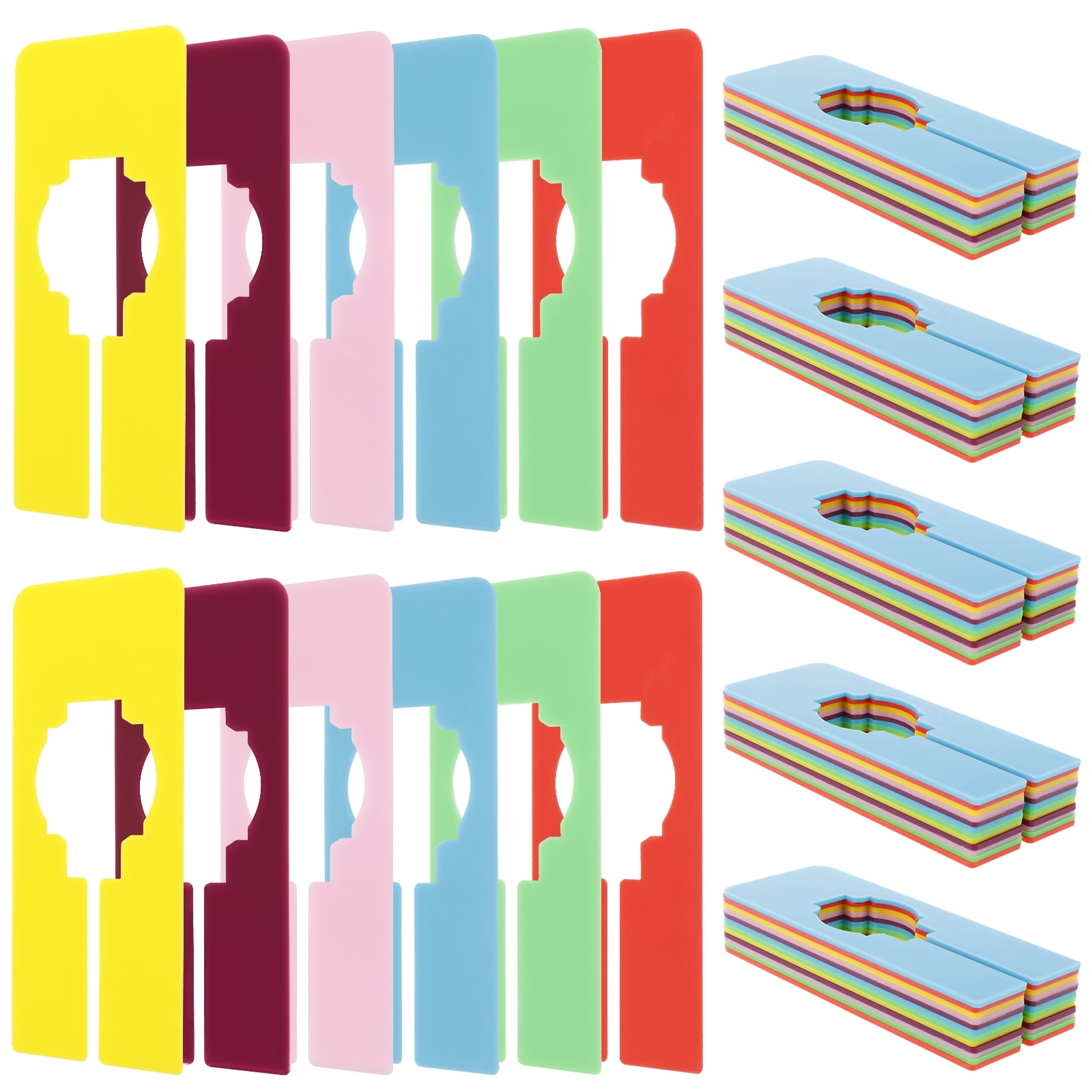 60Pcs Closet Dividers for Hanging Writable Clothes Clothing Plastic ...