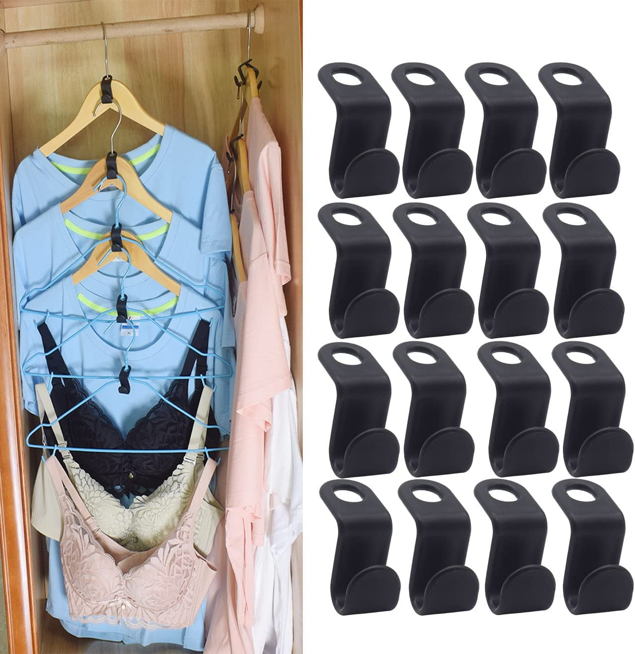 60Pcs Clothes Hanger Connector Hooks, Mini Cascading Hanger Hooks for ...