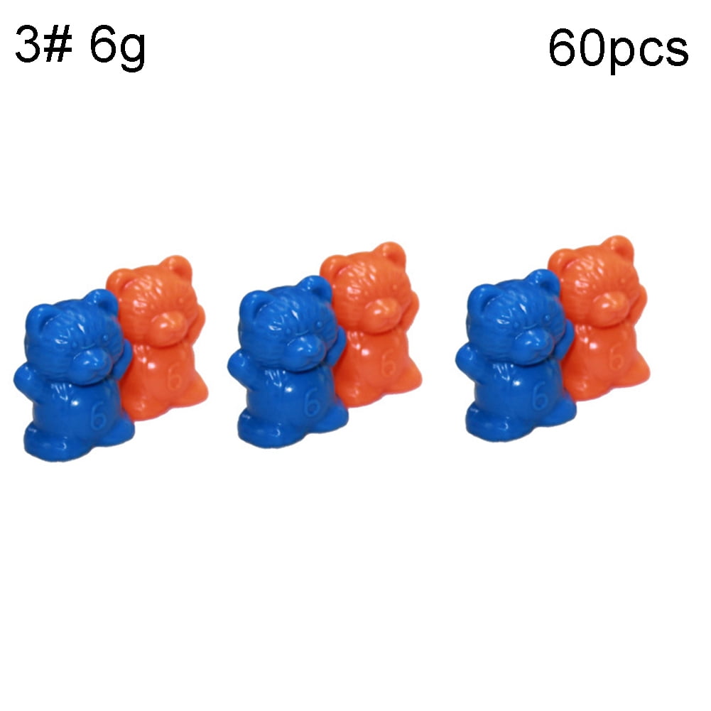 60Pcs Colorful Bear Shape Counters Toy Counting Numbers Classroom ...