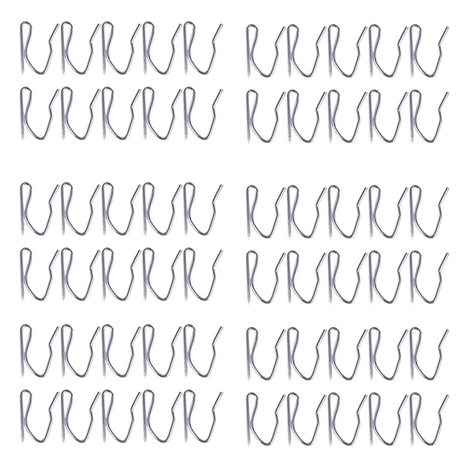 60Pcs Curtain Drapery Pin Hooks - Silvery - Walmart.com
