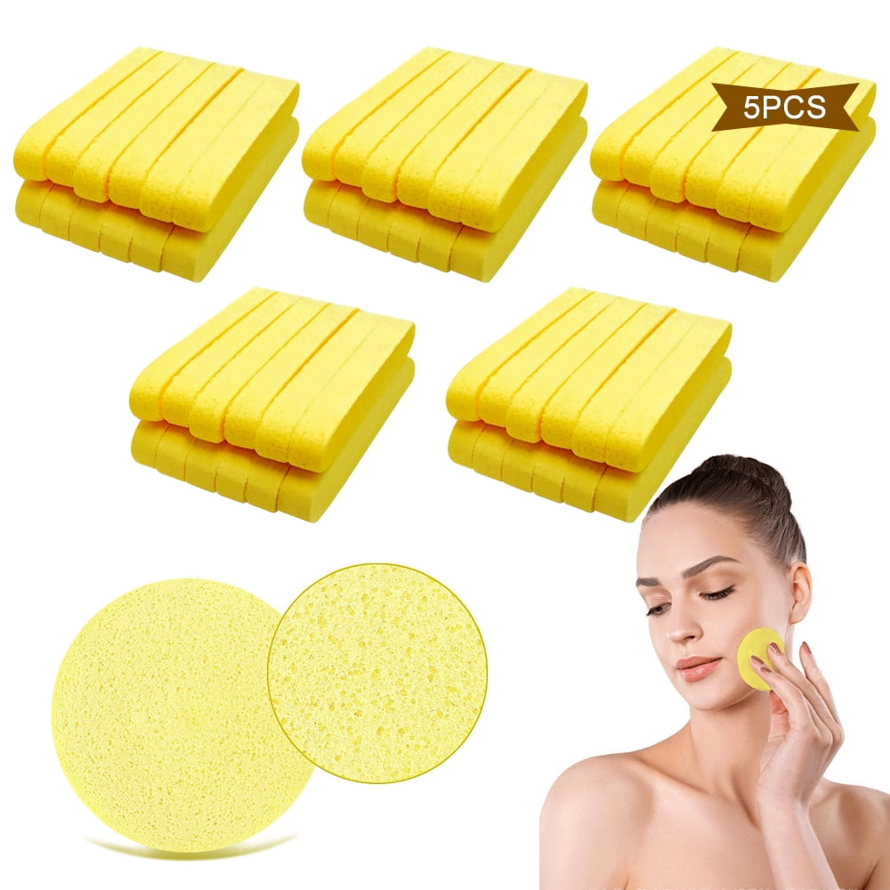 60Pcs Disposable Compressed Facial Sponges of Cellulose Cleaning ...