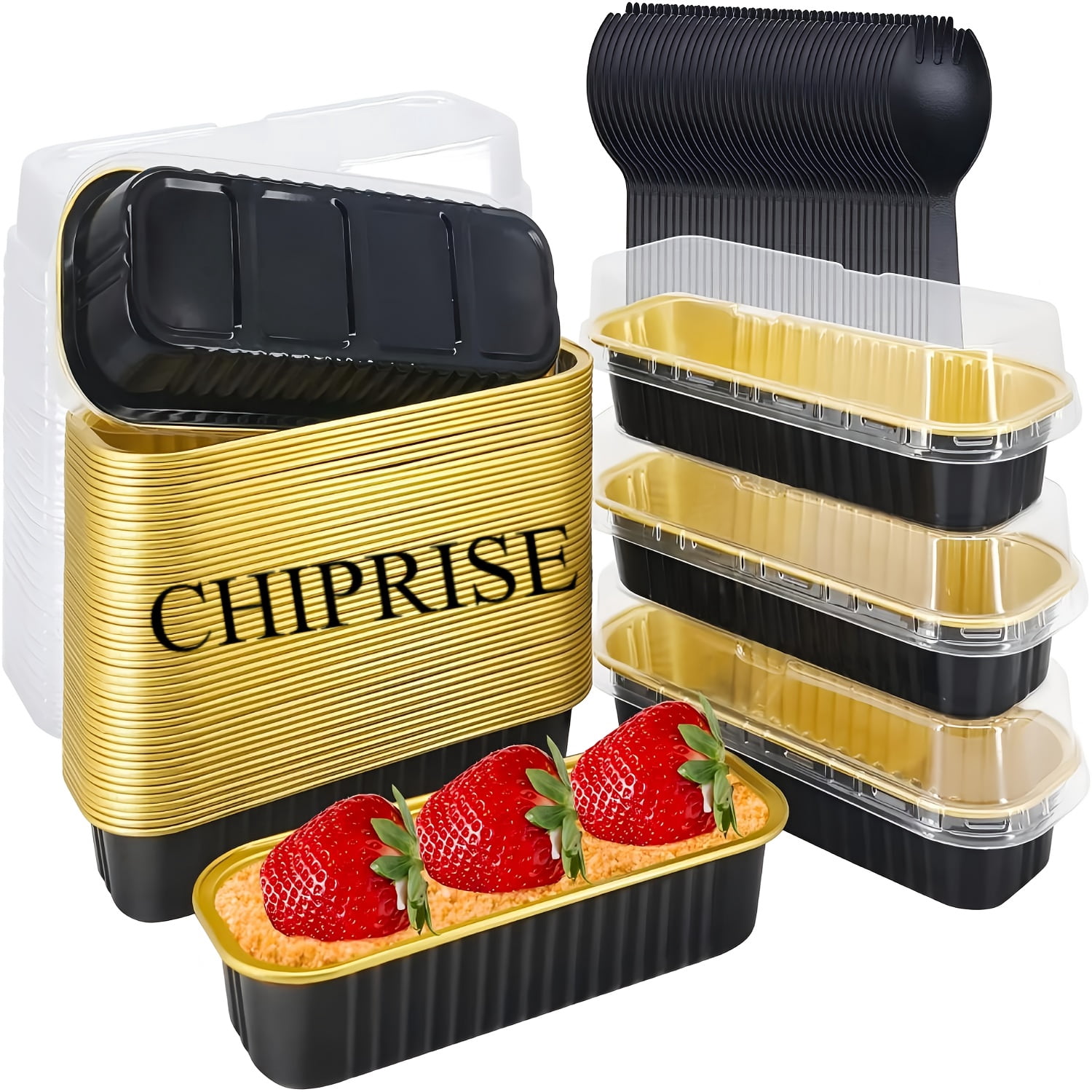 60Pcs Disposable Rectangular Mini Loaf Boxes with Lids - Multi-Color ...