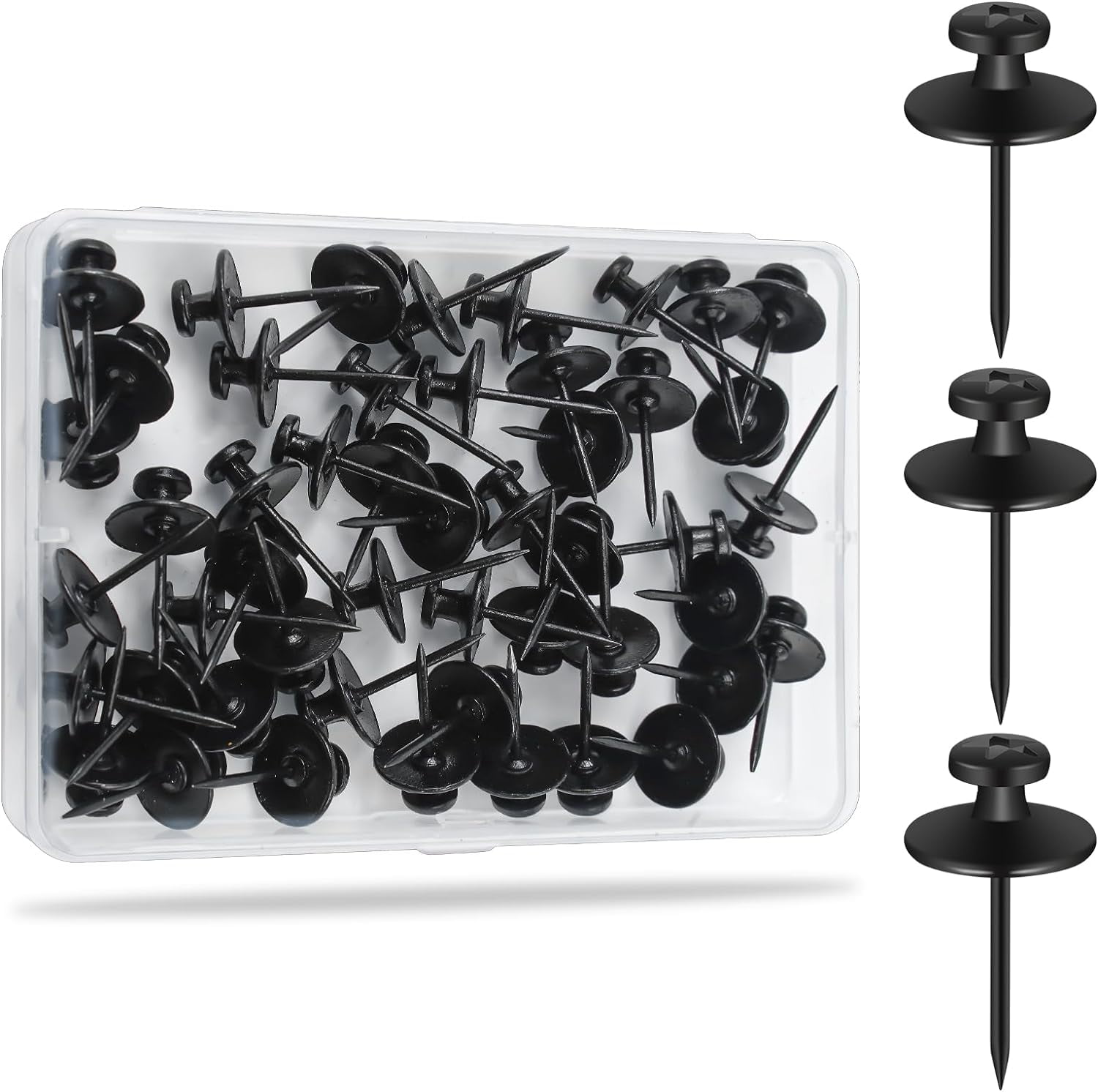 60Pcs Double Headed Nails for Hanging Pictures, Renter Friendly Decor ...