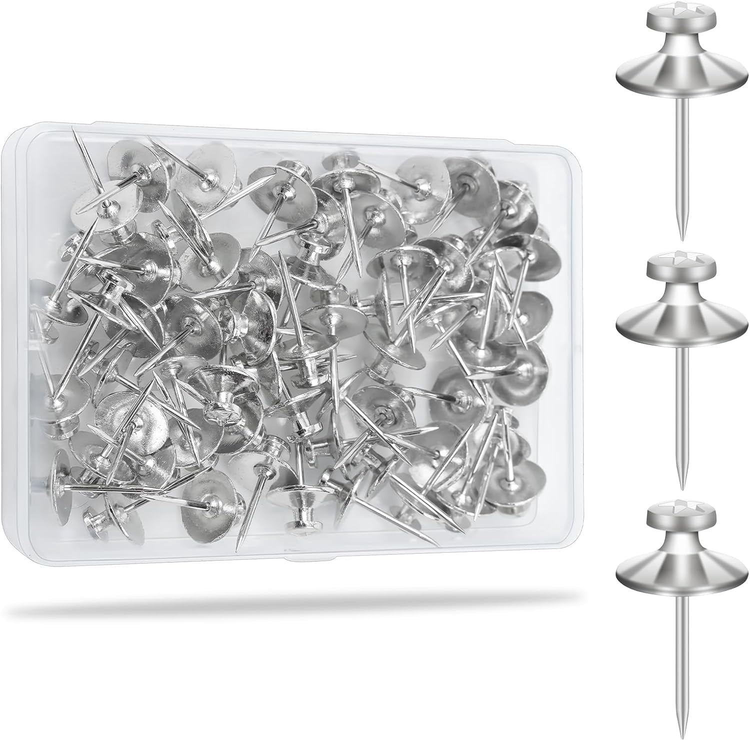 60Pcs Double Headed Nails for Hanging Pictures, Wall Hangers Without ...