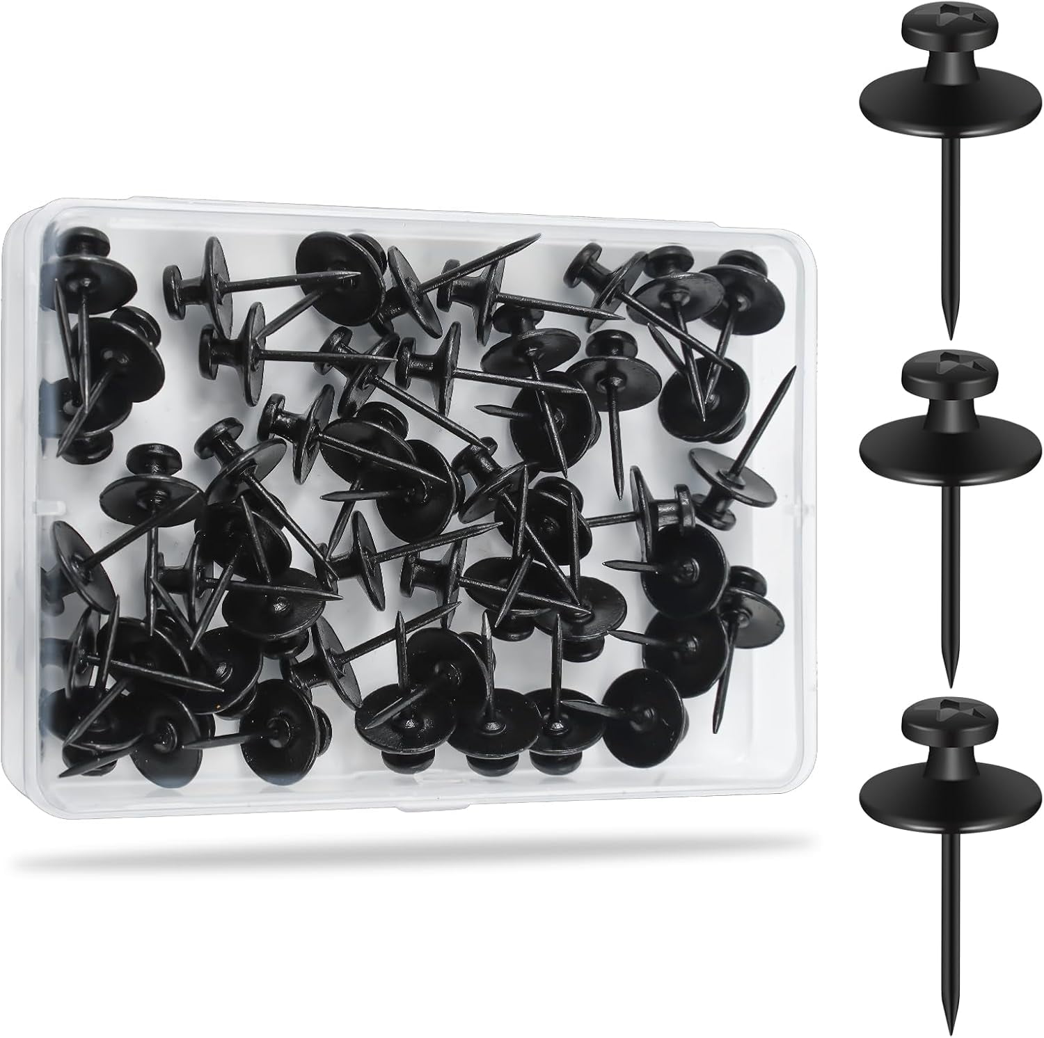 60Pcs Double Headed Nails for Hanging Pictures, Wall Hangers Without ...