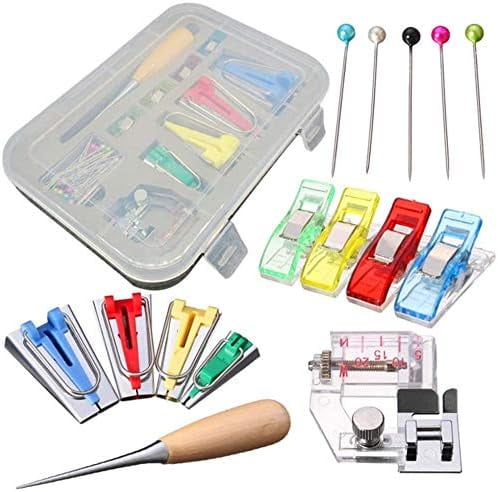 60Pcs Fabric Bias Tape Maker Tool Sewing Quilting Binding Maker Set 8 ...