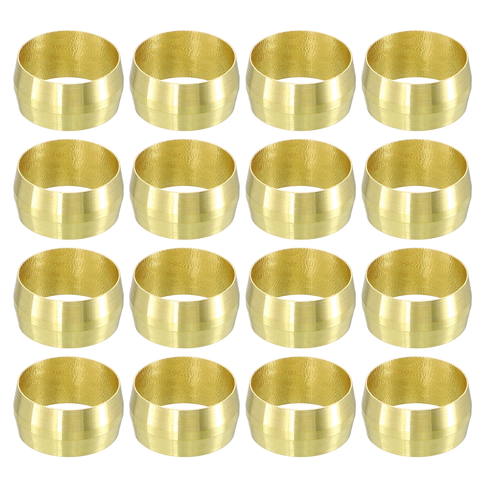60Pcs Fit for 14mm(9/16") Tube OD Brass Compression Sleeve Ferrules ...