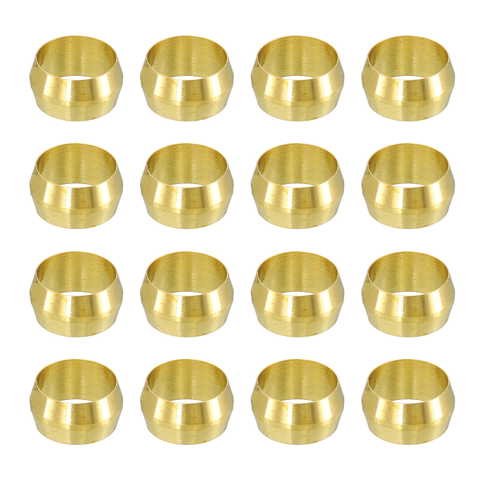 60Pcs Fit for 3/8" Tube OD Brass Compression Sleeve Ferrules Brass ...