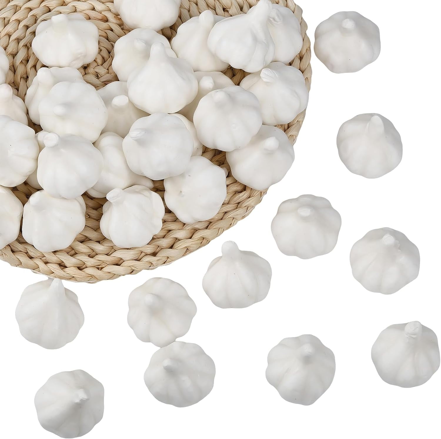 60Pcs Foam Fruit Artificial Garlic Simulation Realistic Lifelike Models ...