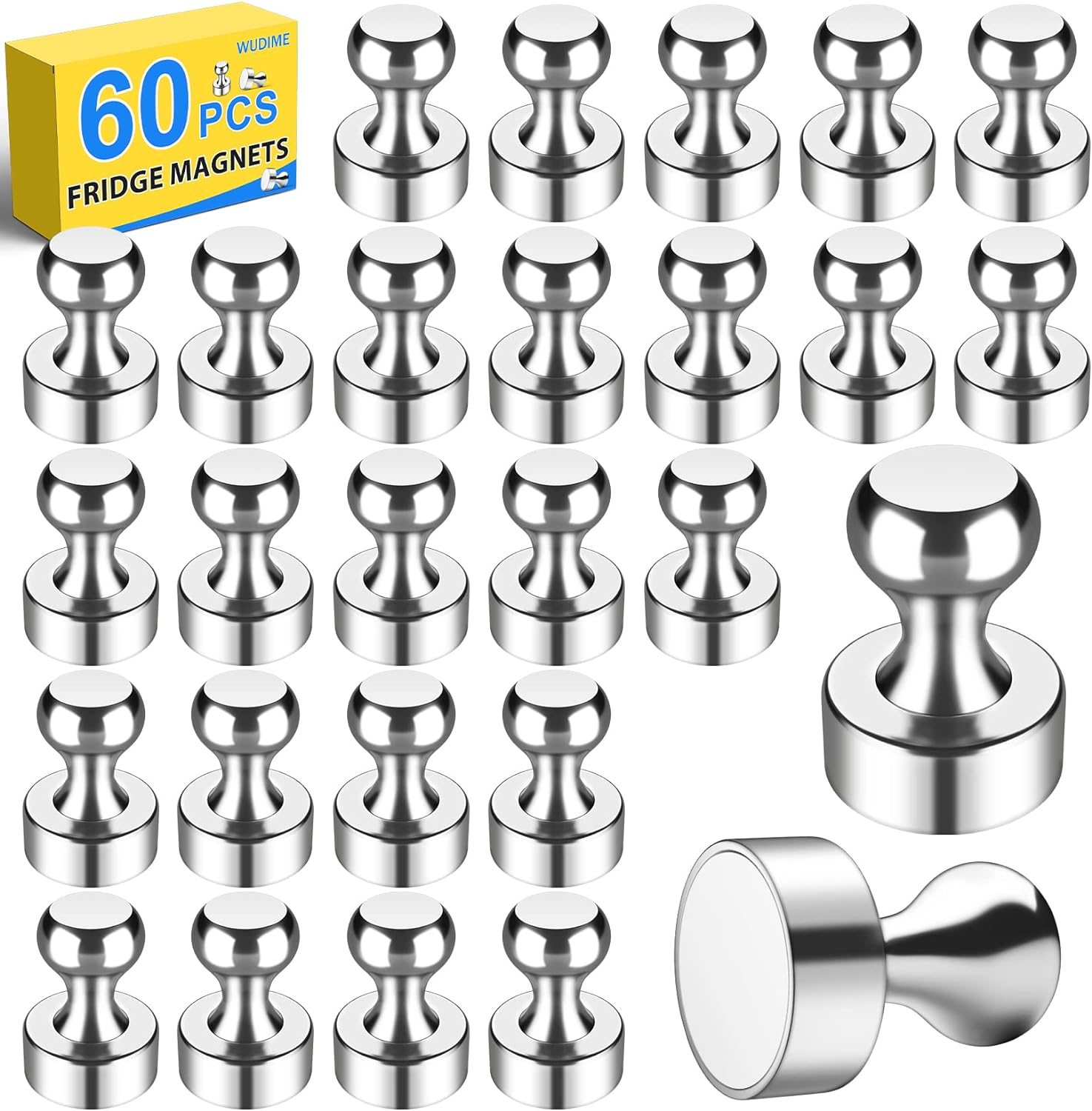 60Pcs Fridge Magnets, Strong Magnets for Whiteboard, Magnet Fridge ...