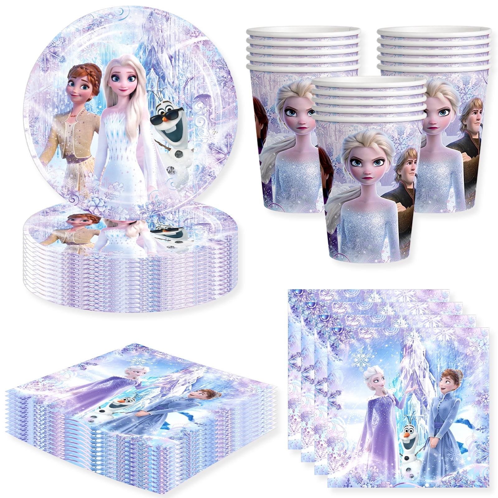 60Pcs Frozen Party Supplies Frozen Birthday Party Decorations Frozen ...