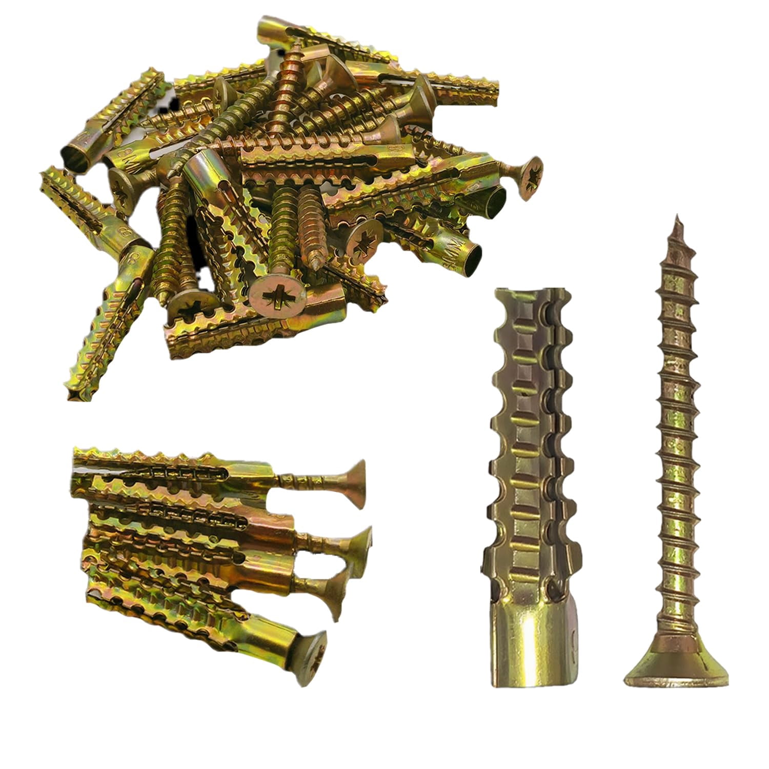 60Pcs Heavy Duty Hollow Wall Drywall Metal Anchor with Screws,Tree ...
